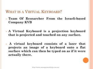 Technology behind Virtual Keyboard | PDF
