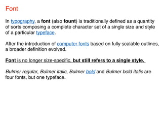 Font Basics - a small introduction | PDF