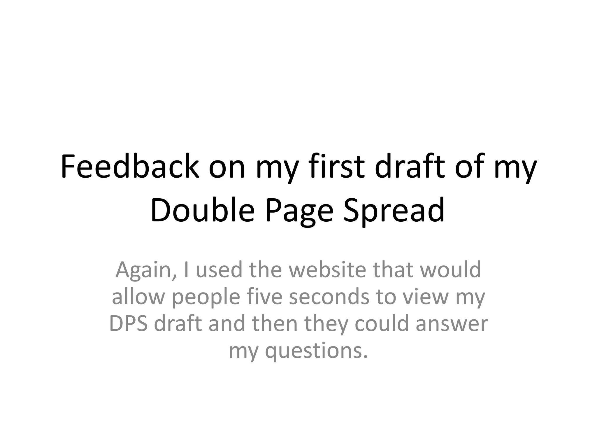 Dps feedback | PPT