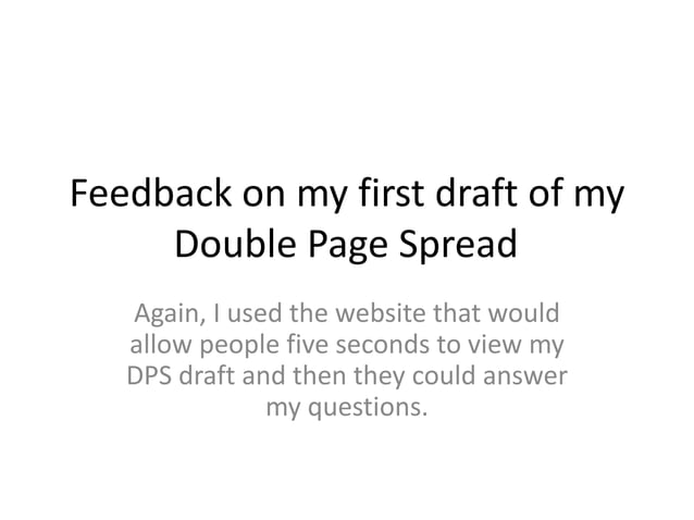 Dps feedback | PPT