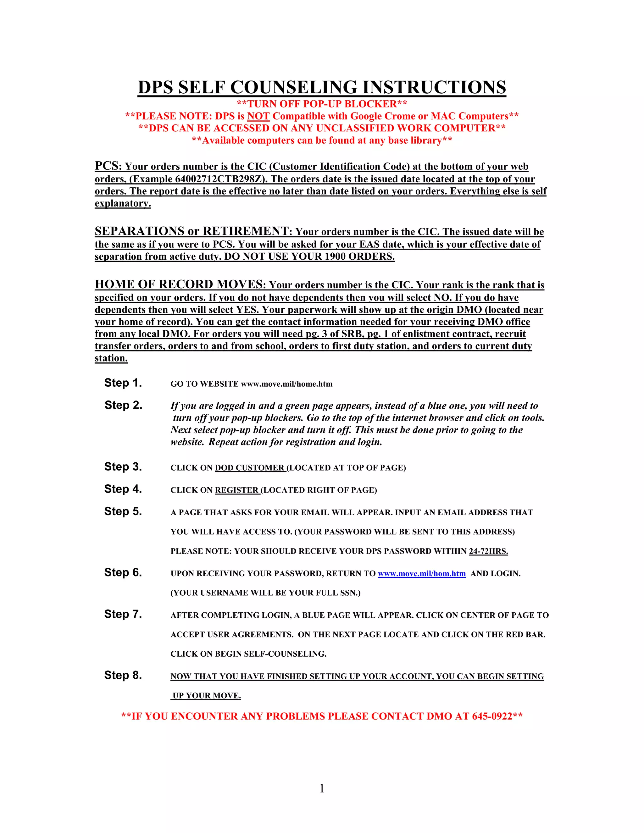 Dps instructions okinawa | PDF