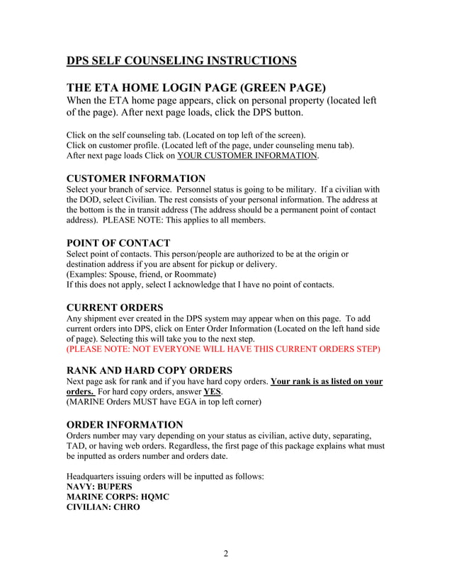 Dps instructions okinawa | PDF | Business | Business and Finance