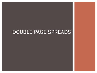 Double Page Spread Lesson | PPT | Music | Entertainment