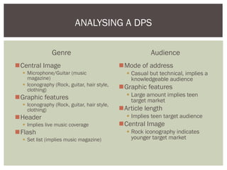 Double Page Spread Lesson | PPT | Music | Entertainment