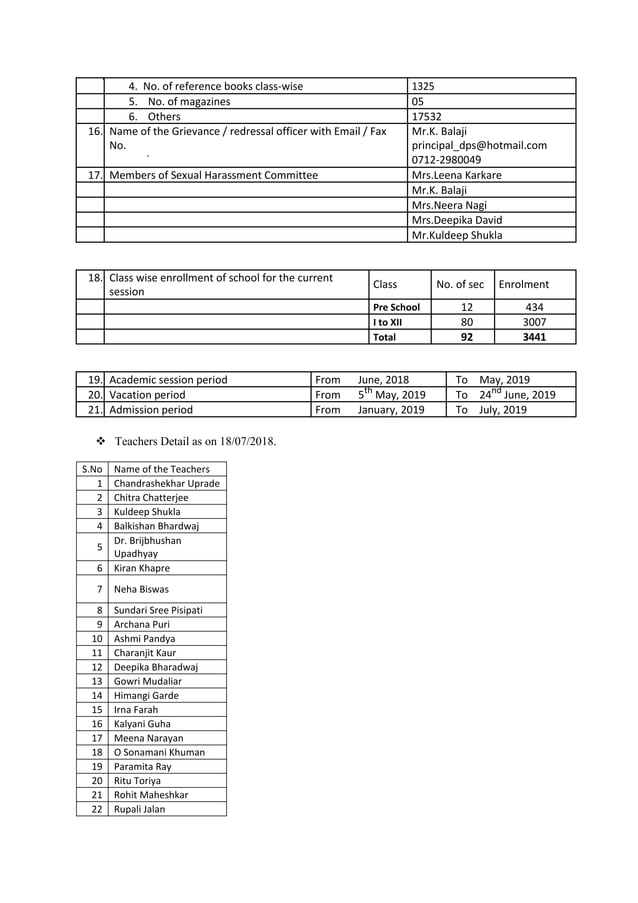 Dps Nagpur-cbse website-2018 | PDF