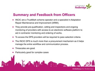 Redbridge DPS Presentation | PPTX | Construction Industry | Industries