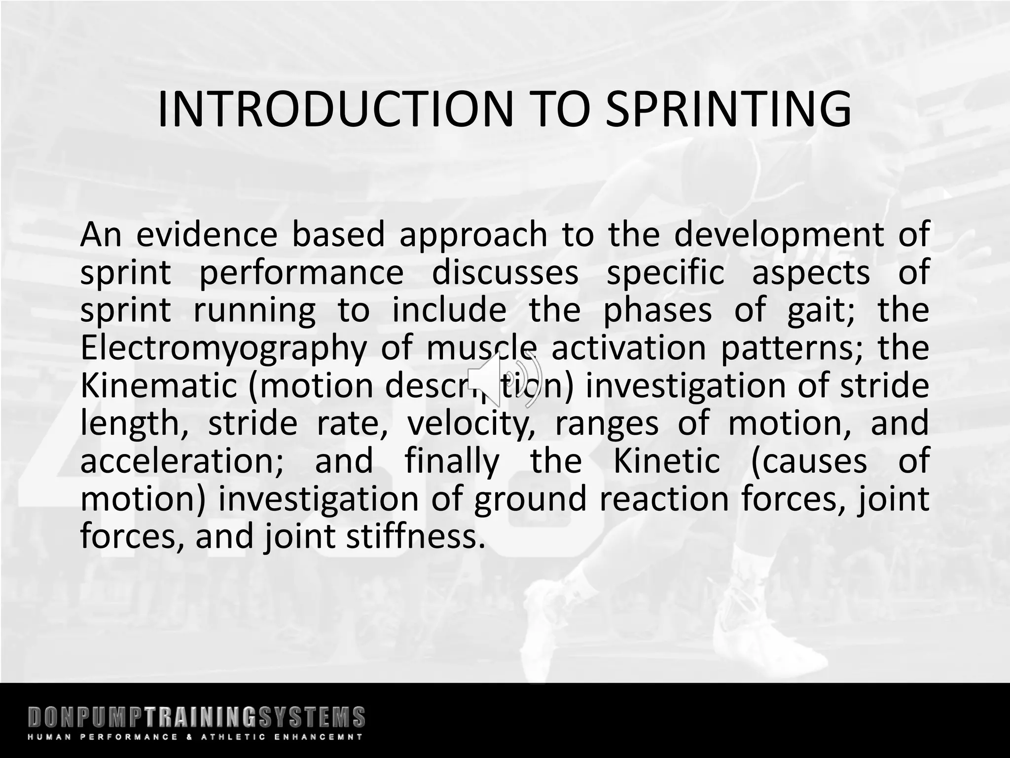 BIOMECHANICAL ANALYSIS OF SPRINTING: EVIDENCE BASED APPROACH | PDF