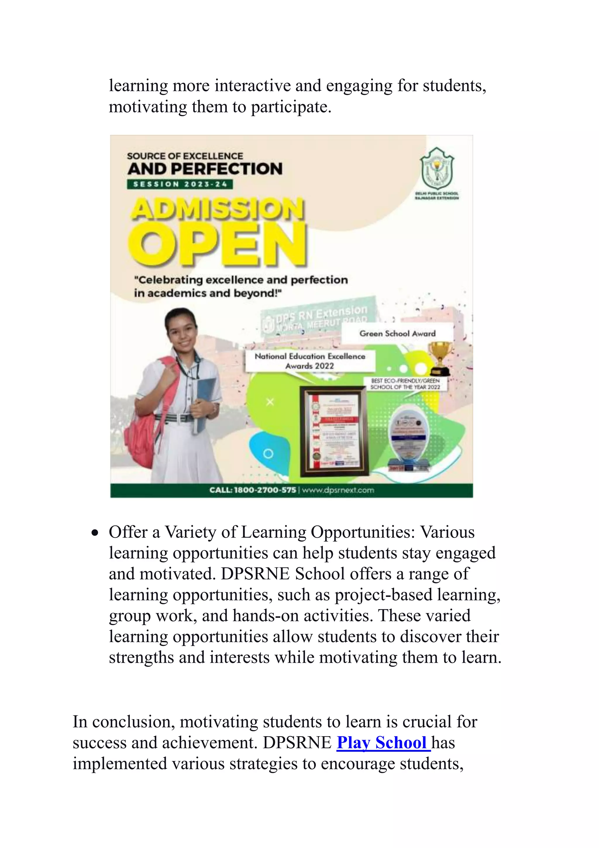 Effective Strategies for Motivating Students to Learn | PPTX