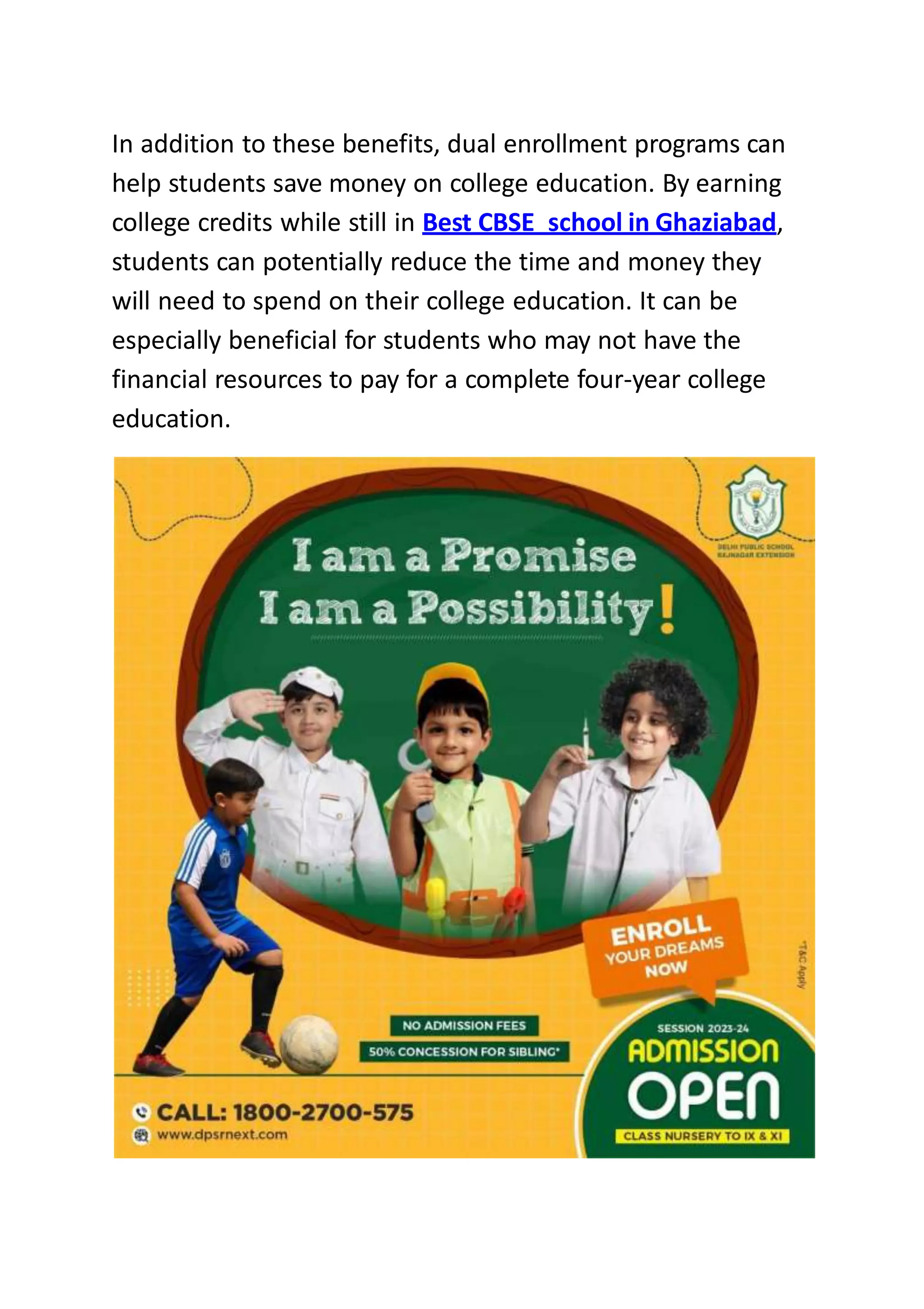 The Benefits of Dual Enrollment Programs for School Students | PDF