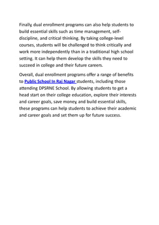 The Benefits of Dual Enrollment Programs for School Students | PPTX