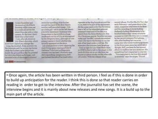 Double page spread research. | PPTX