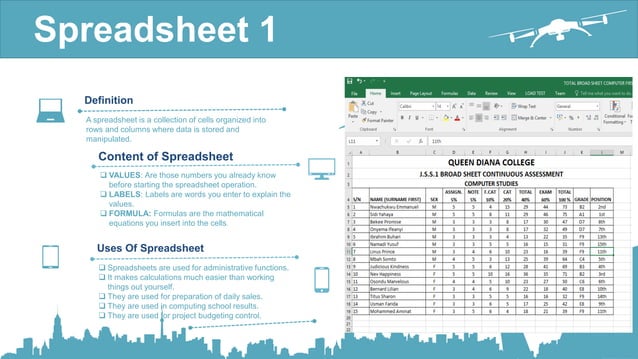A Presentation on Spreadsheet | PPTX | Computing | Technology & Computing