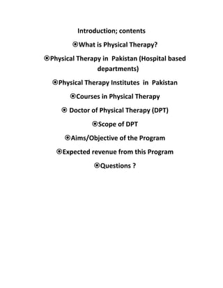 Dpt course in pakistan..dr.muslim | PDF