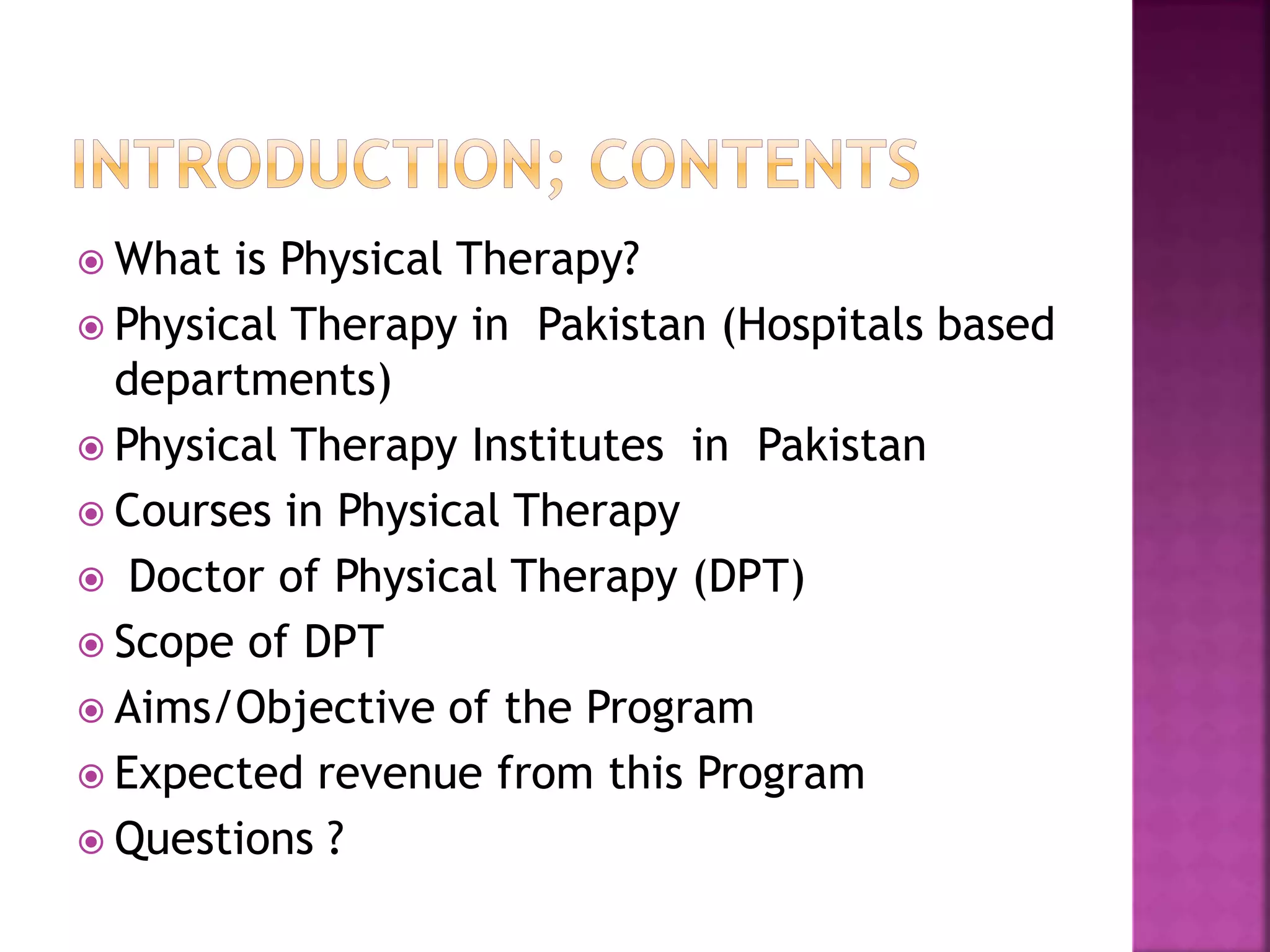 Dpt courses dr muslim | PPTX