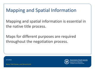The Native Title Process – Land Tenure & Mapping | PPTX