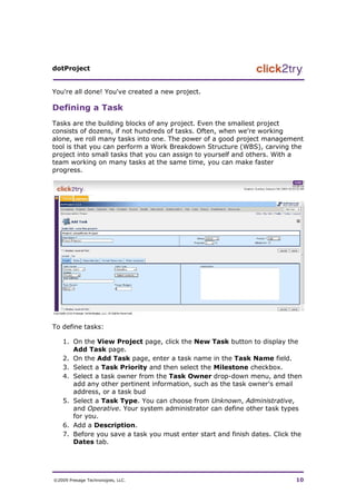 dotProject Tutorial | PDF