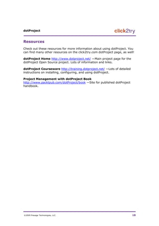 dotProject Tutorial | PDF