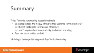 Towards automating accessible ebooks | PDF