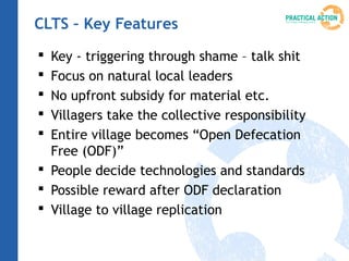 2012 Lecture on Community Led Sanitation | PPT
