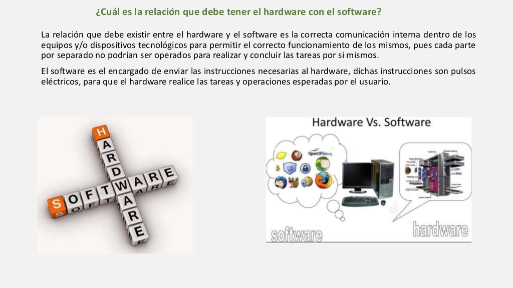 Relación entre Hardware y Software