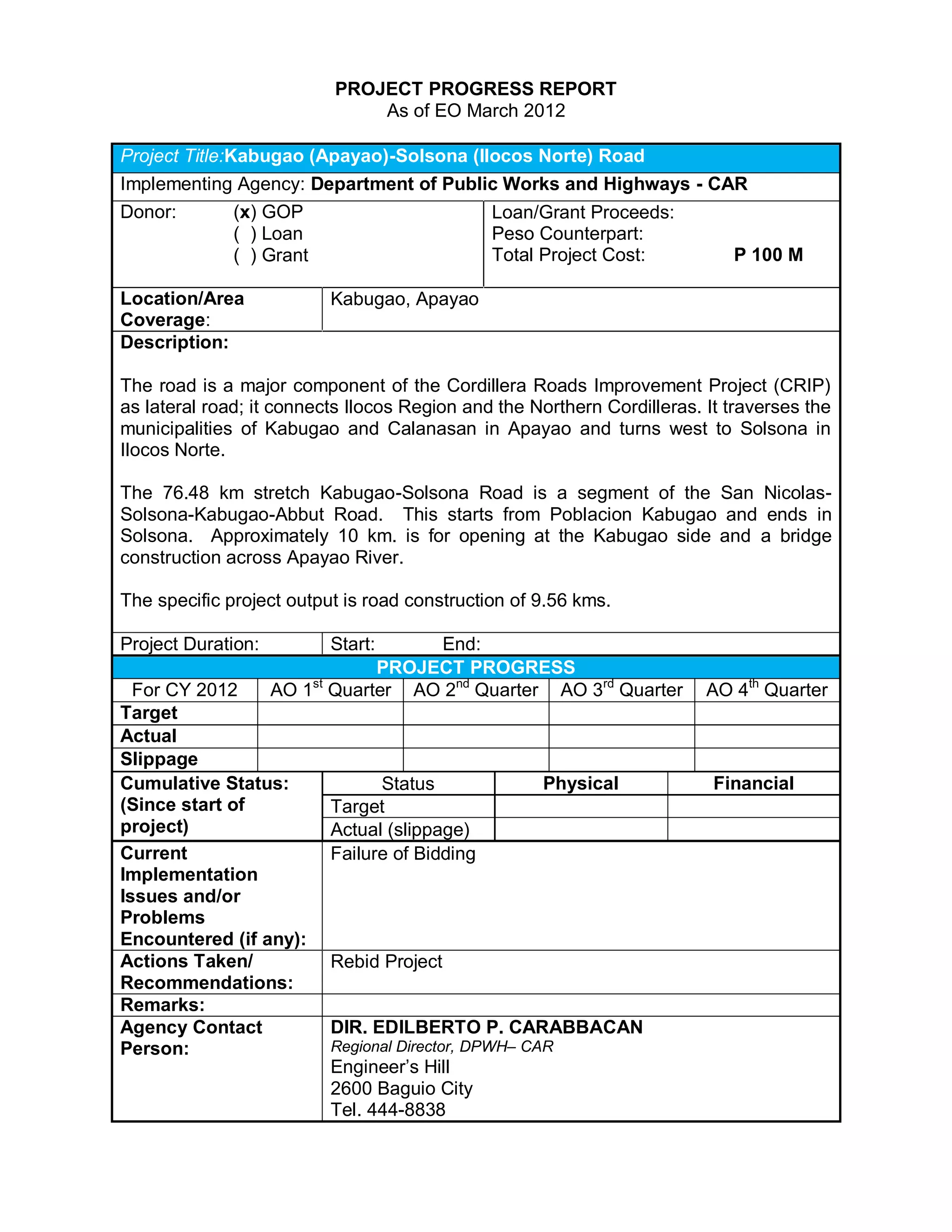 Kabugao (Apayao)-Solsona (Ilocos Norte) Road | PDF