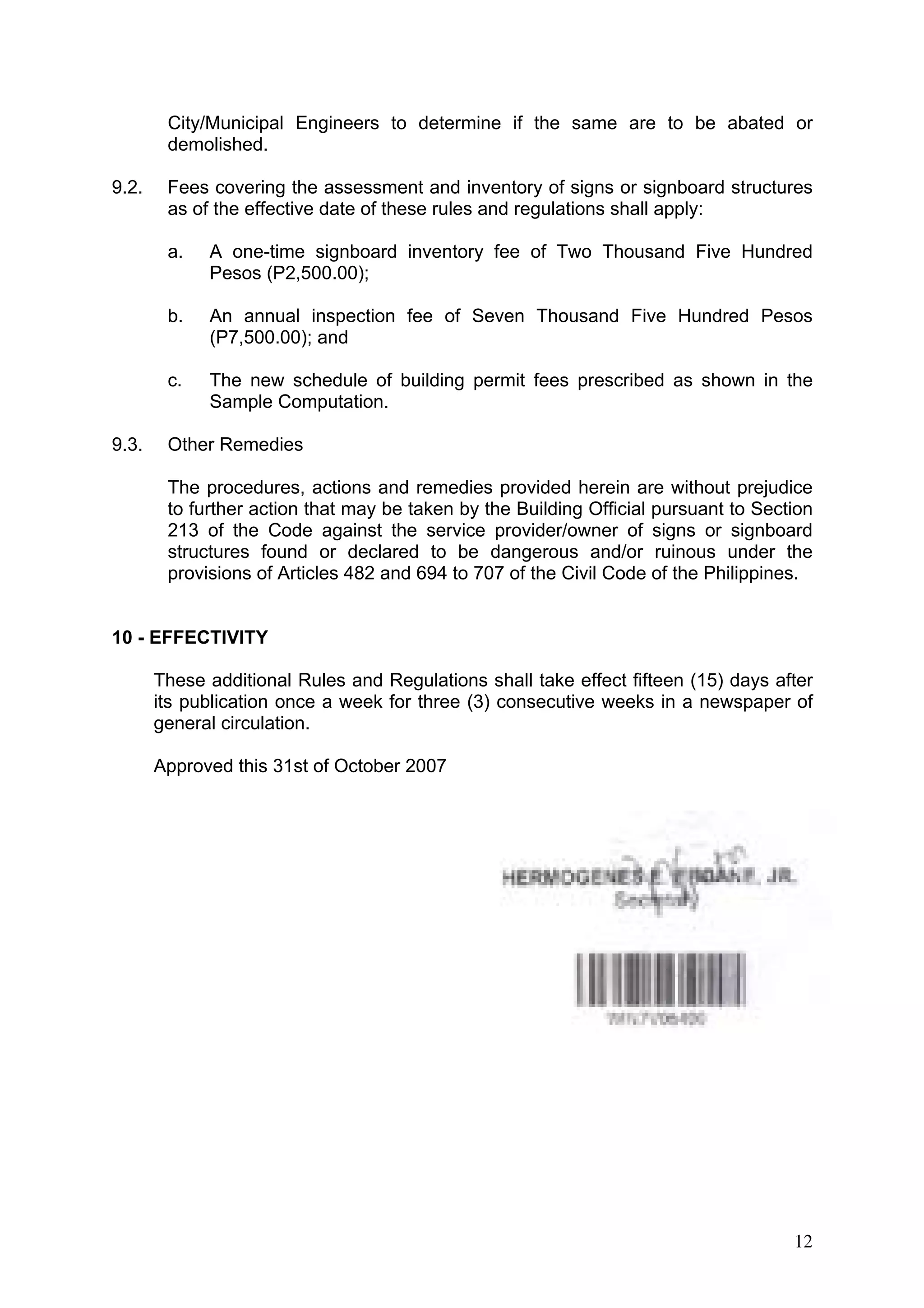 Department of Public Works and Highways (DPWH) Additional Rules and ...