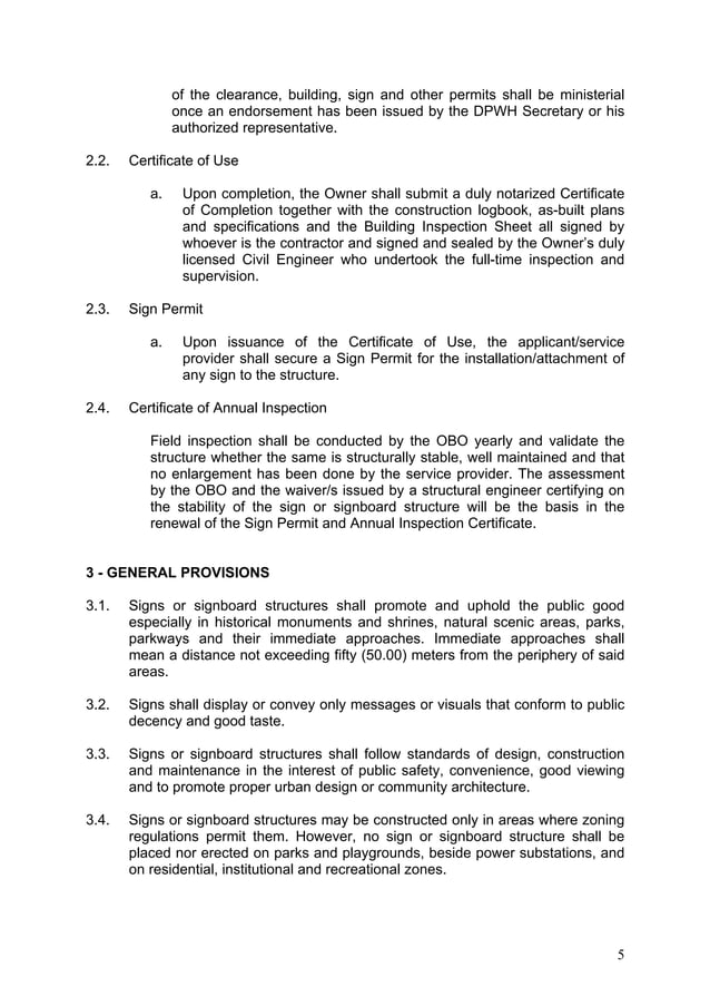 Department of Public Works and Highways (DPWH) Additional Rules and ...