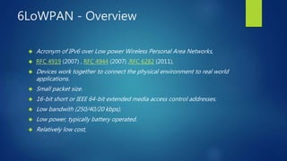 DPWS & 6loWPAN | PPTX