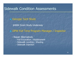 DPW sidewalk repair plan update 07/30/2013 | PPT