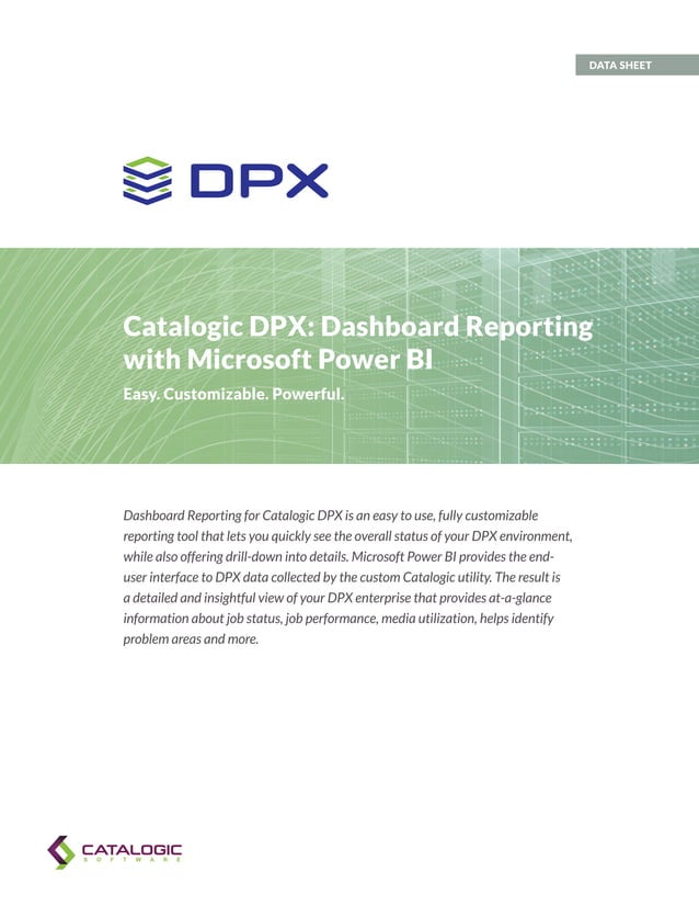 Catalogic DPX: Dashboard Reporting with Microsoft Power BI | PDF