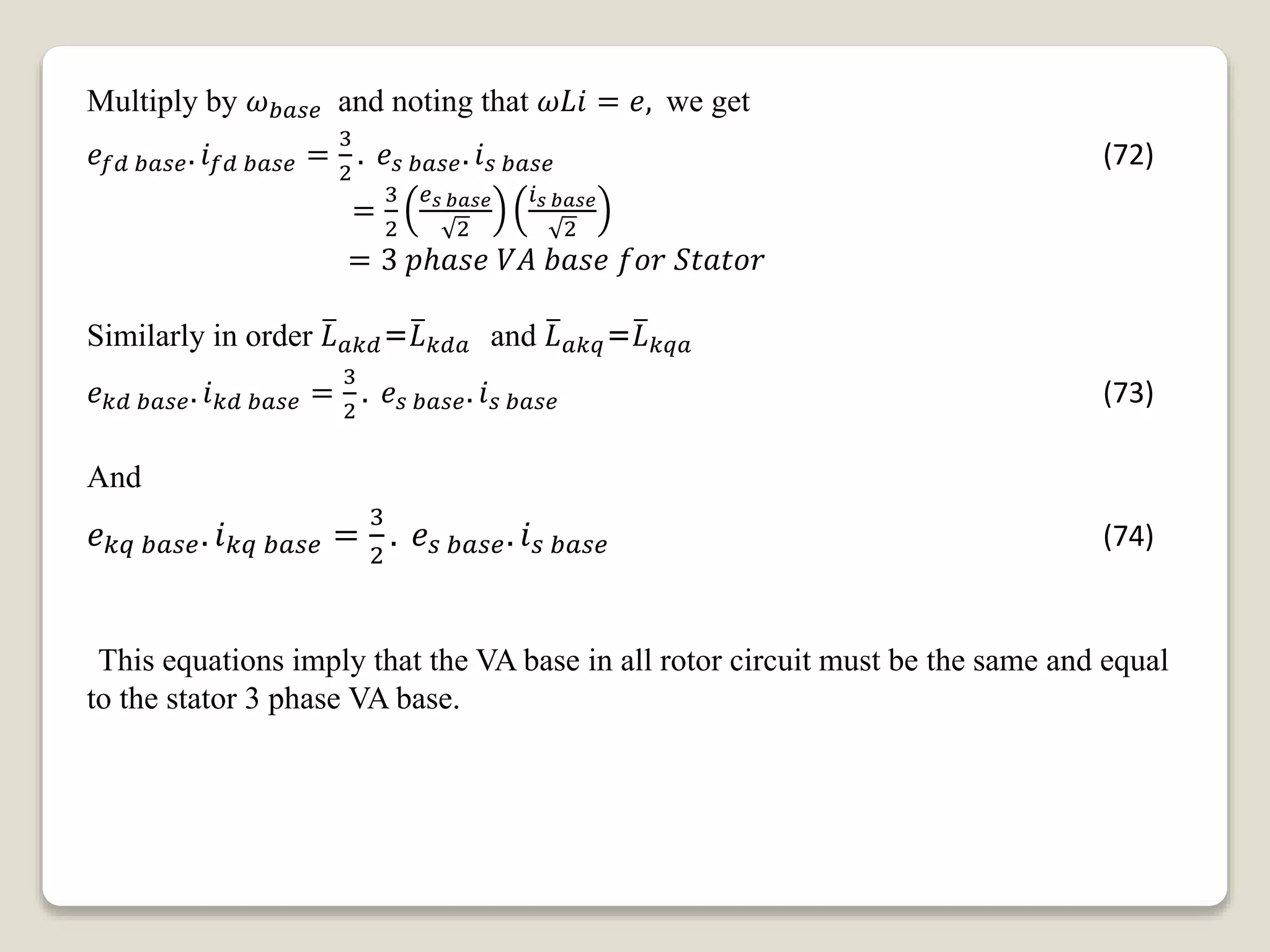 Dq0 transformation & per unit representation of synchronous machine.pptx