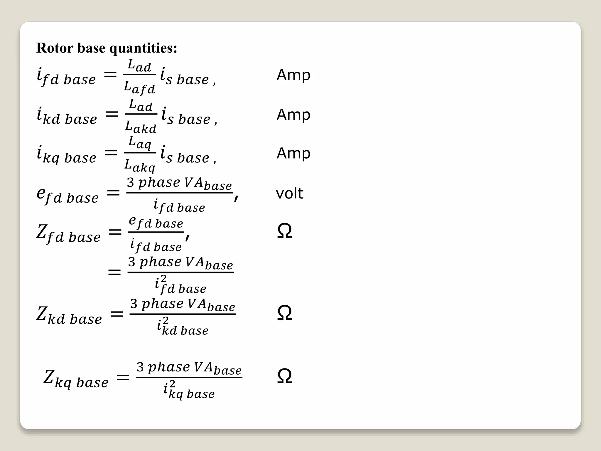 Dq0 transformation & per unit representation of synchronous machine.pptx