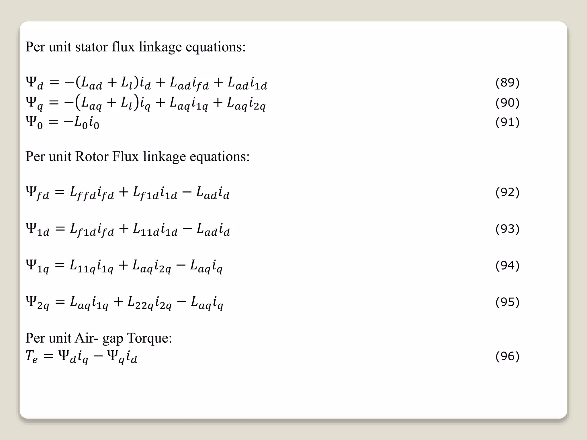 Dq0 transformation & per unit representation of synchronous machine.pptx