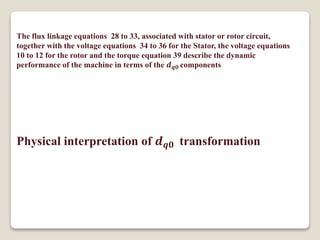 Dq0 transformation & per unit representation of synchronous machine.pptx