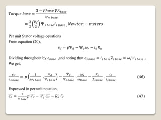 Dq0 transformation & per unit representation of synchronous machine.pptx