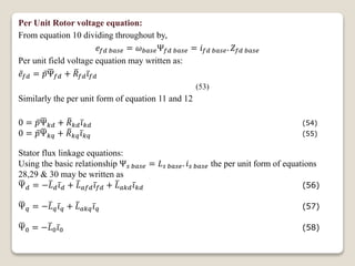 Dq0 transformation & per unit representation of synchronous machine.pptx