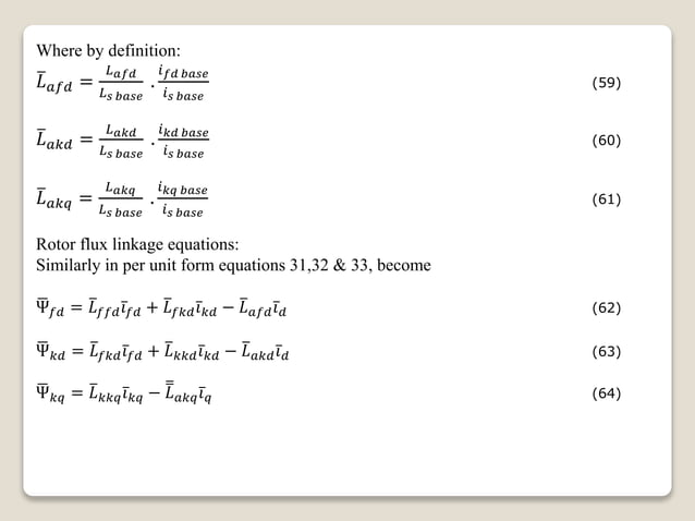 Dq0 transformation & per unit representation of synchronous machine.pptx