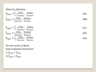 Dq0 transformation & per unit representation of synchronous machine.pptx