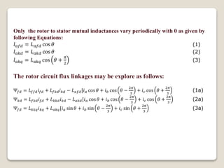 Dq0 transformation & per unit representation of synchronous machine.pptx