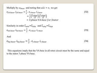 Dq0 transformation & per unit representation of synchronous machine.pptx