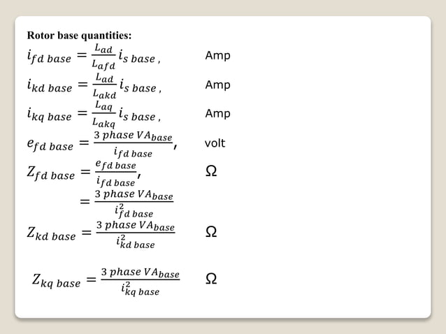 Dq0 transformation & per unit representation of synchronous machine.pptx