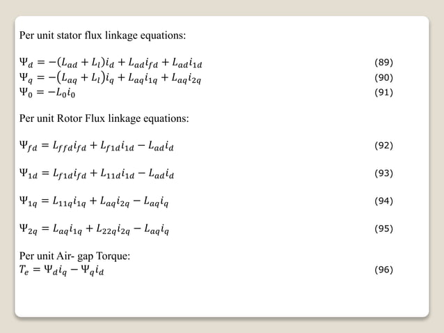 Dq0 transformation & per unit representation of synchronous machine.pptx