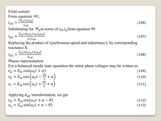Dq0 transformation & per unit representation of synchronous machine.pptx
