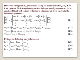 Dq0 transformation & per unit representation of synchronous machine.pptx