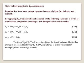 Dq0 transformation & per unit representation of synchronous machine.pptx