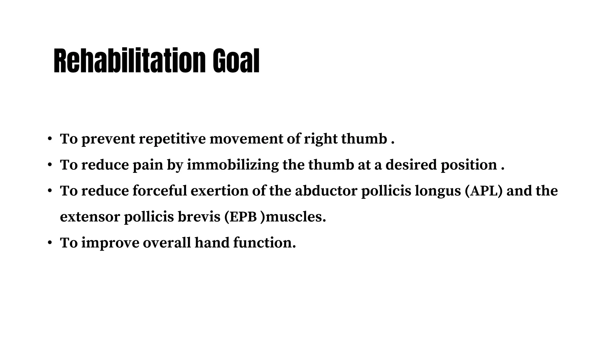 Dequervain's tenosynovitis splint case presentation | PPTX