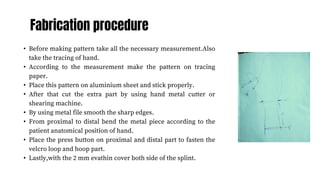 Dequervain's tenosynovitis splint case presentation | PPTX