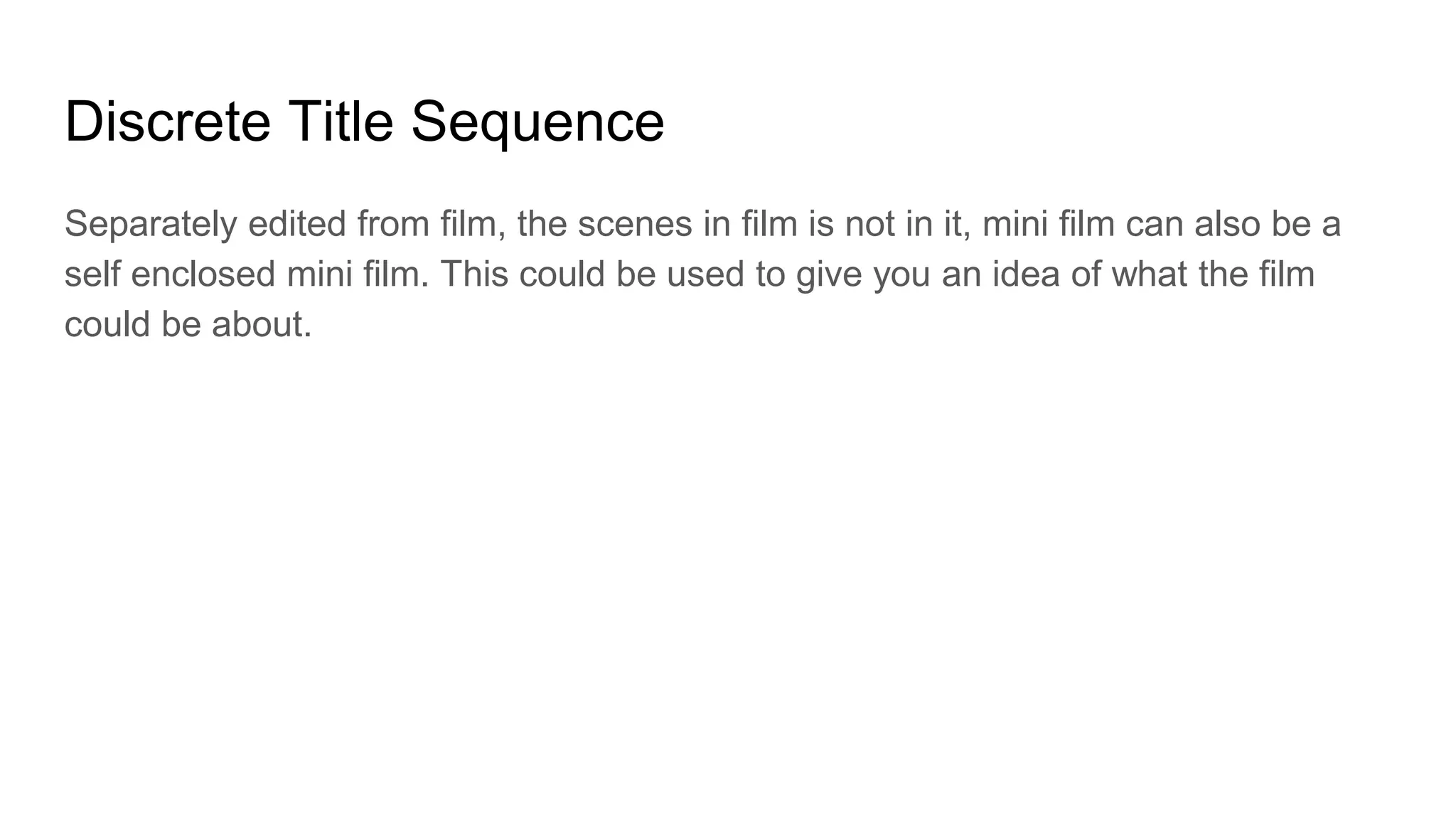 Four different types of title sequences | PPT
