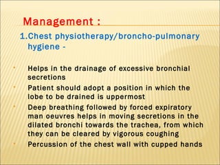 Bronchiectasis final | PPT | Lung and Respiratory Health | Diseases and ...