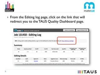 TAUS DQF integration with MateCat | PDF